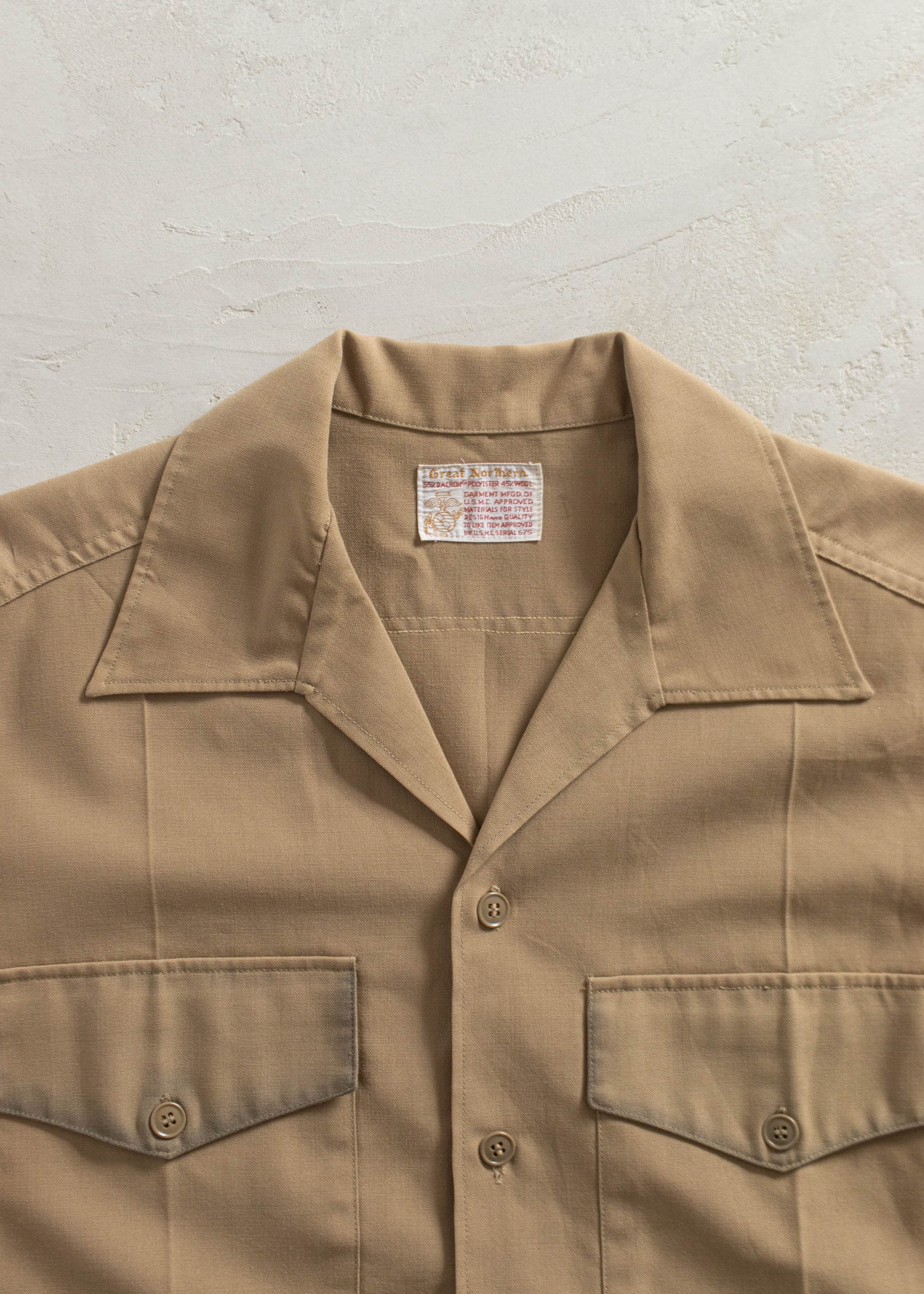 1970s USMC Short Sleeve Button Up Uniform Shirt Size XS/S – Palmo Goods