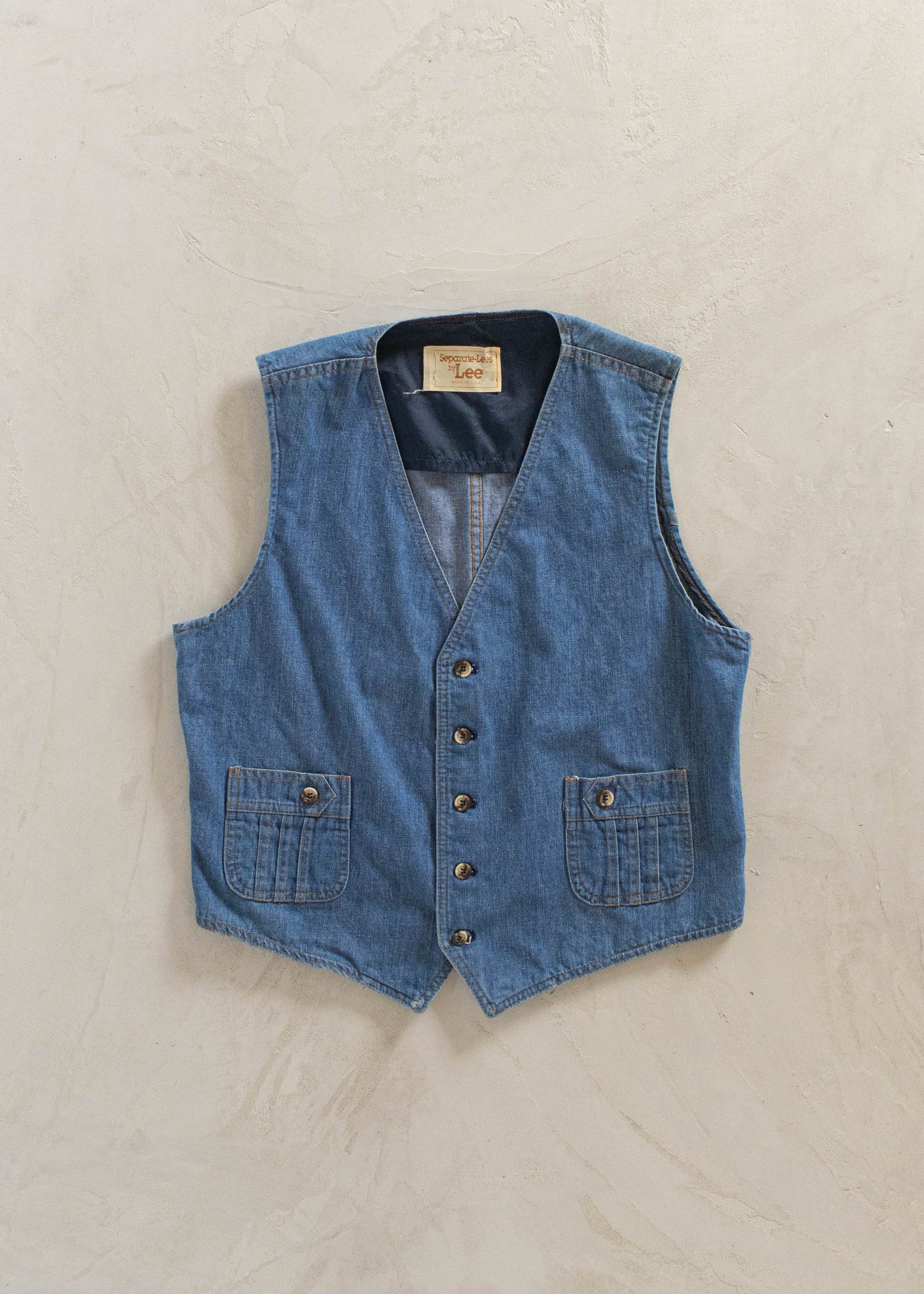 1970s Separate-Lees by Lee Denim Vest Size M/L – Palmo Goods